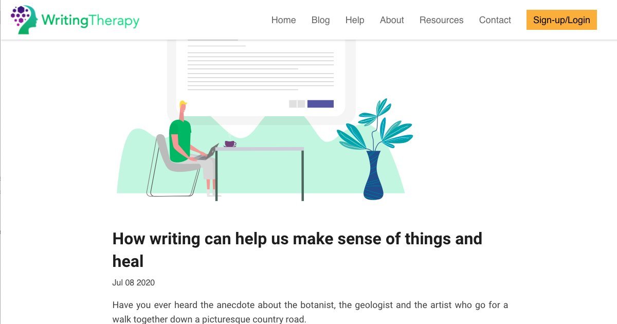 How writing can help us make sense of things and heal